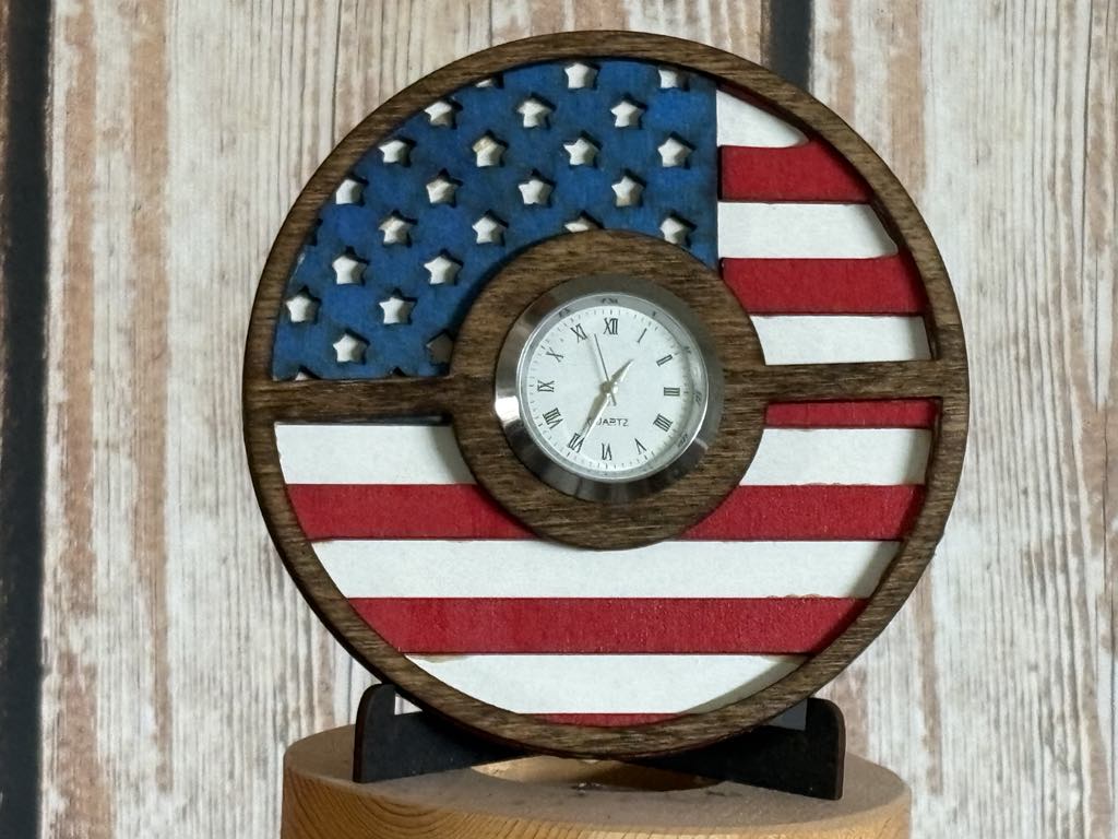 Custom Wood Medallion Clock | Laser-Etched – Cy and Edie Crafts